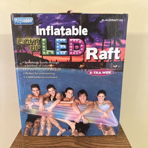 Inflatable Light Up LED Raft X-Tra Wide | eBay