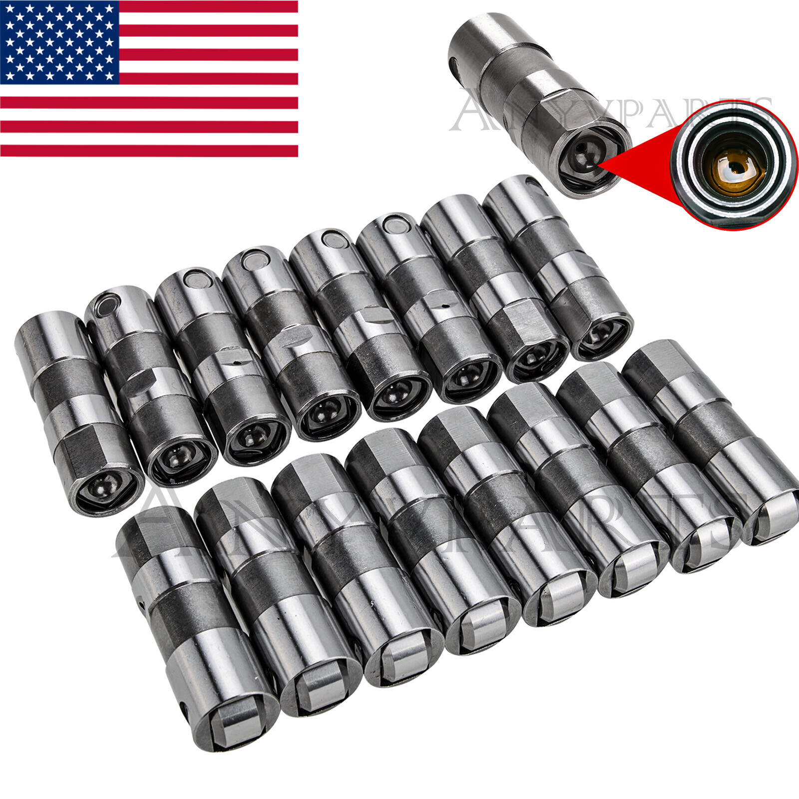 LS7 LS2 Performance Hydraulic Roller Lifters Set of 16 For GM Chevy ...