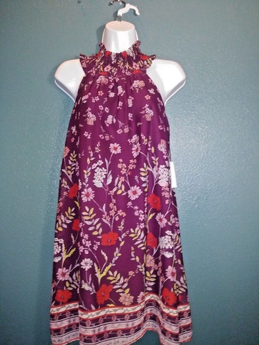 JODI KRISTOPHER Purple Halter Spring Dress Size Medium NWT | eBay