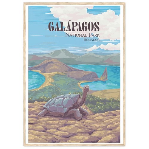Galapagos National Park Poster Ecuador Unesco Galapagos Islands Giant ...