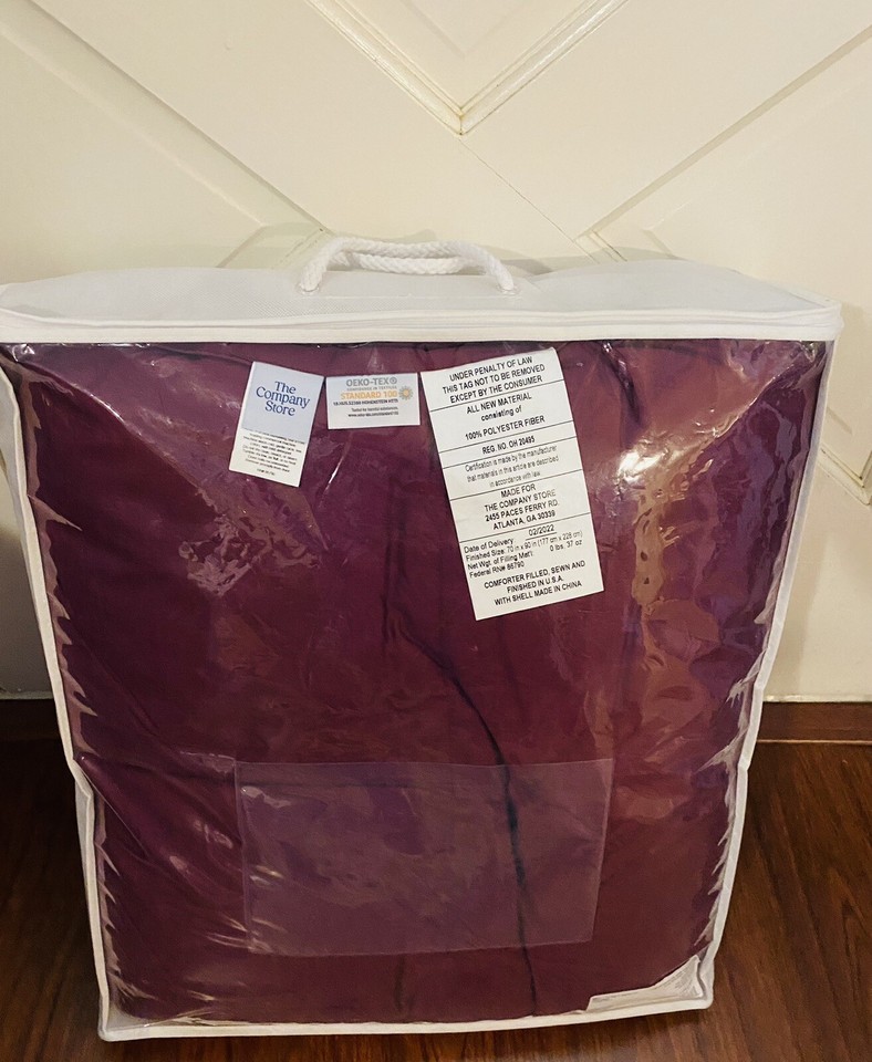 The Company Store Lacrosse Loftaire Merlot Down Alternative Extra ...