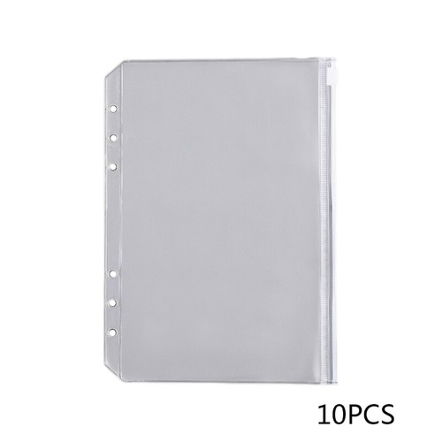 10Pcs/set PVC Binders Pocket Waterproof 6-Ring Budget Binder Planner ...