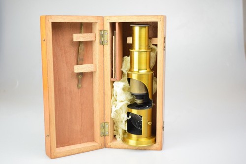Antique Brass Field Microscope in Wooden Box | eBay