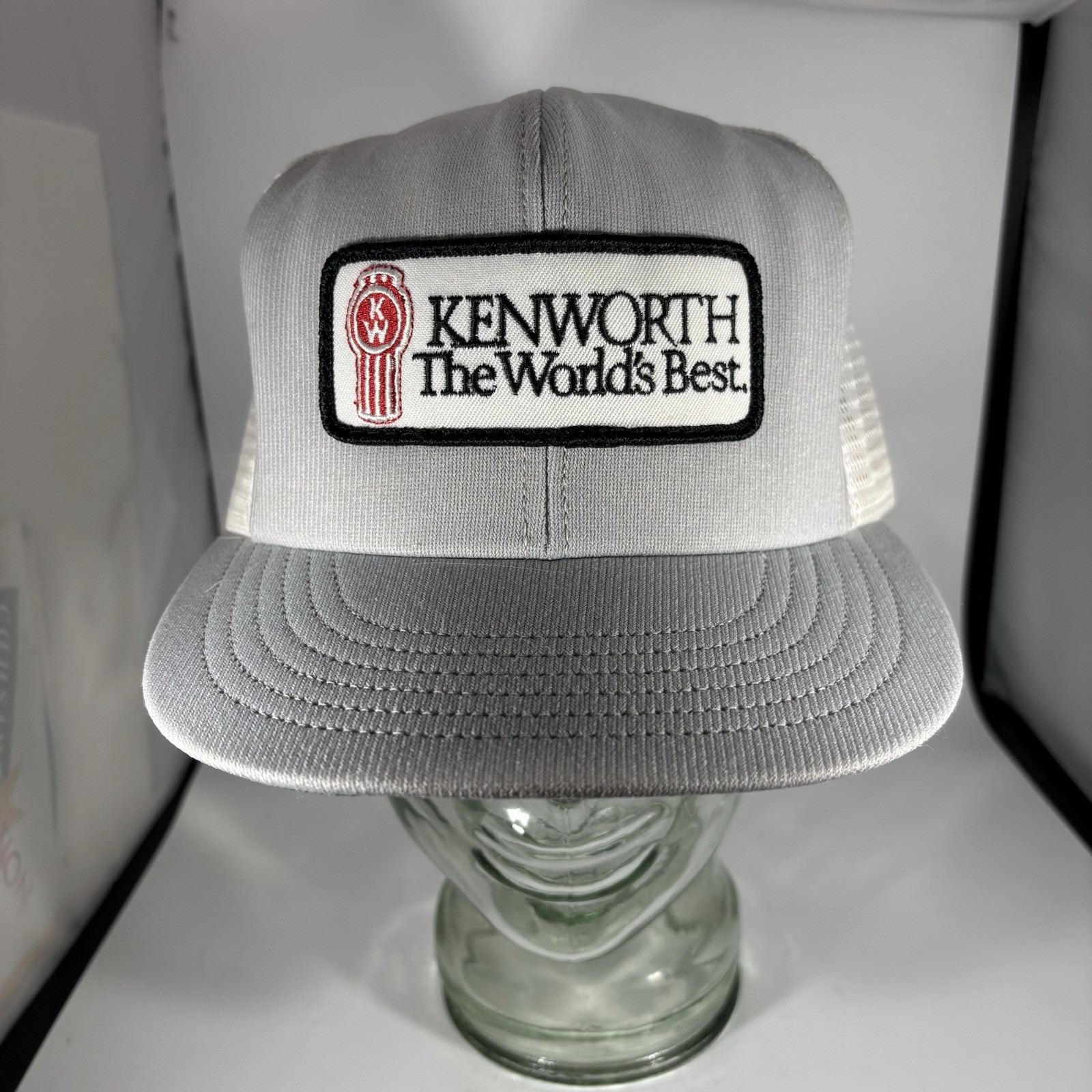 Kenworth Worlds Best Trucker Mesh Gray Snapback Hat C… Gem