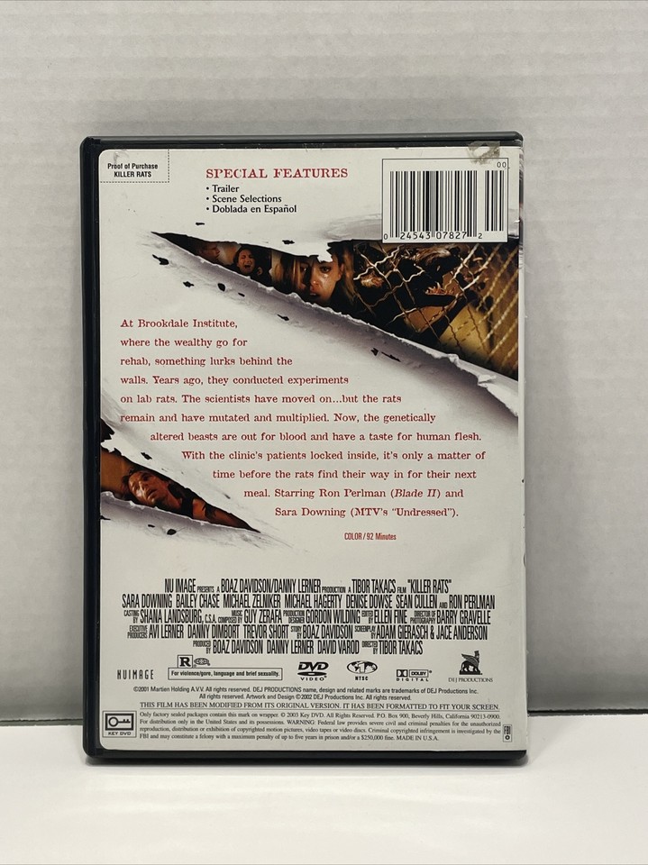 Killer Rats (DVD, 2003) Cult Horror OOP 24543078272| eBay