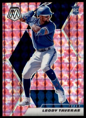 Leody Taveras 2021 Panini Mosaic Rookie Pink Camo Card RC #219 Texas ...