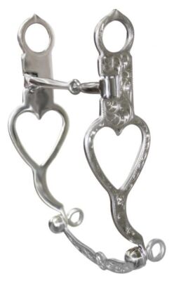 Showman 5.25" Stainless Steel Snaffle Bit with Open Heart Cheeks! FREE ...