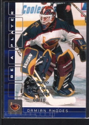 DAMIAN RHODES 2001/02 BAP MEMORABILIA SAPPHIRE CHICAGO EMBOSSED SP #08/ ...