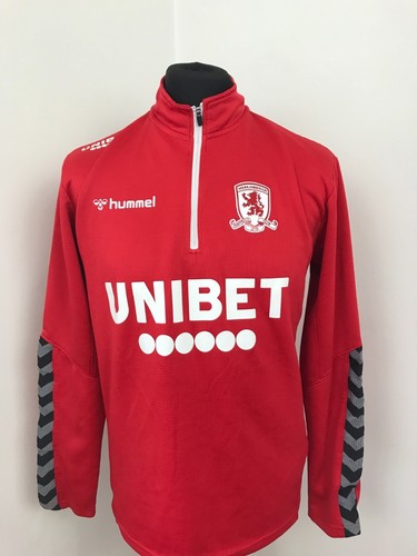 med Middlesbrough Football Jersey Player Issue Training TrackTop Unibet ...