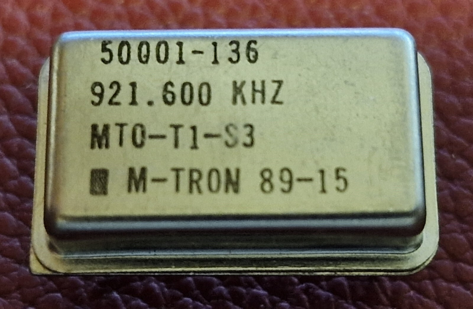 M-Tron MTO-T1-S3, Crystal Oscillator Module, 921.600kHz, Metal DIP-4 ...