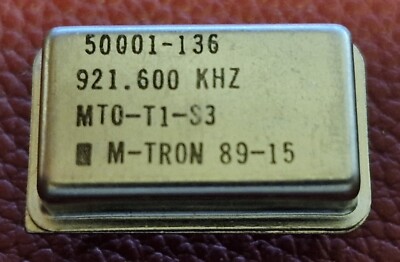 M-Tron MTO-T1-S3, Crystal Oscillator Module, 921.600kHz, Metal DIP-4 ...