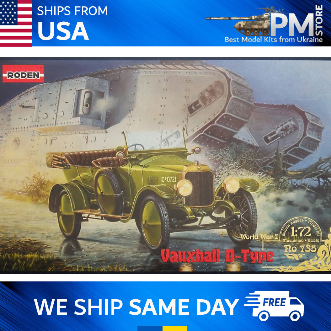 Roden 735 Vauxhall D-type car WWI (1912-1917) plastic model kit 1/72 | eBay
