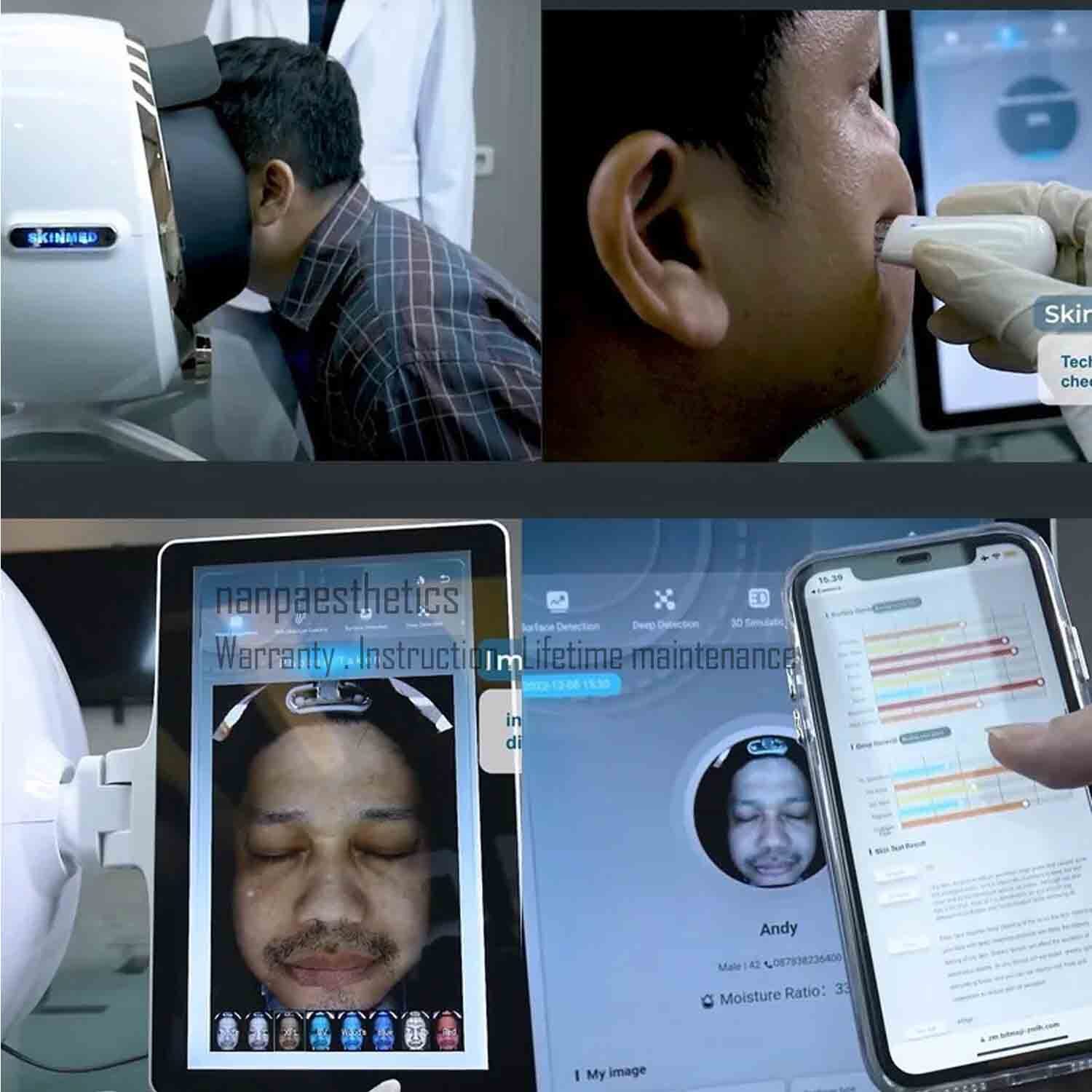 Pro Dermatologia Face 3D Facial Skin Analyzer Scanner Machine Salon Spa ...