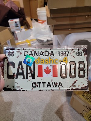 Decorative Novelty License Plate Tin Sign - Ottawa, Canada - Maple Leaf ...