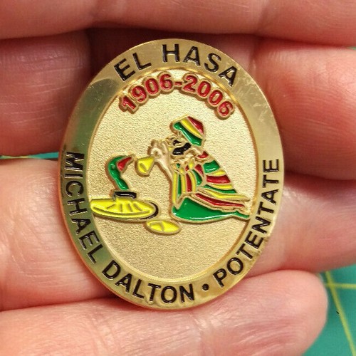 Mason Shriner Pin EL HASA Shrine 2006 Michael Dalton Potentate snake ...