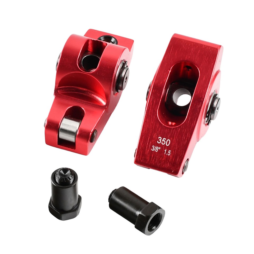 1.5 Ratio 3/8" Aluminum Roller Rocker Arms For Small Block Chevy SBC ...