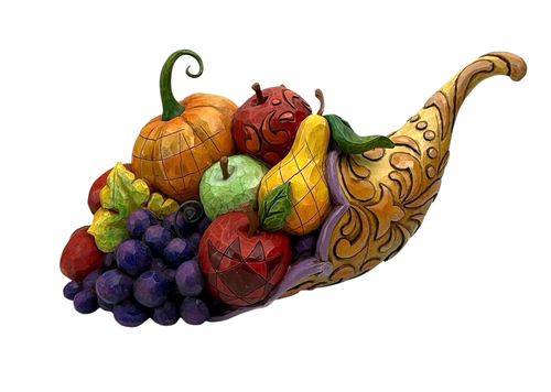 Jim Shore Horn of Plenty Harvest Cornucopia Thanksgiving Fall Figurine ...