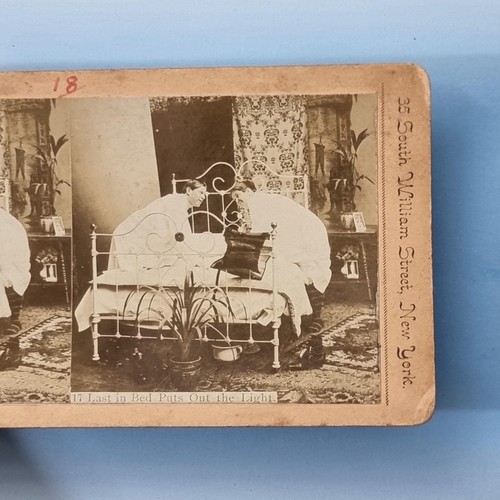 Victorian Stereoview C1895 Risque Humour Real Photo Bridal Bed Lights ...