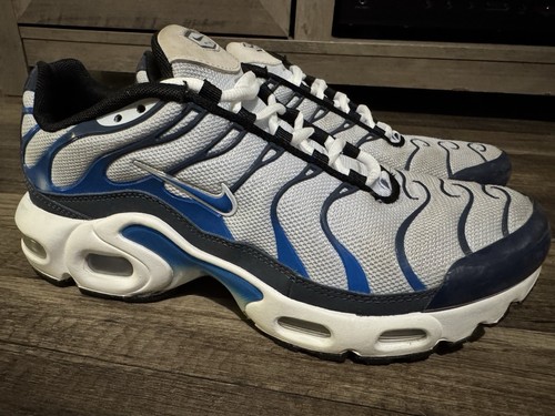 NIKE AIR MAX PLUS TN OG GS SZ 6.5Y PHOTO WHITE THUNDER BLUE BLACK ...