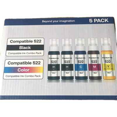 522 Epson Ecotank Printer Ink 5 Pack ( 522 Compatible ) | eBay