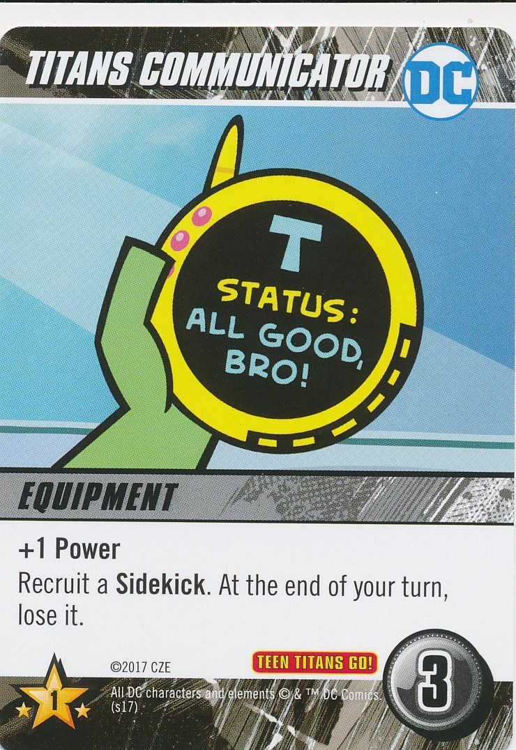 TITANS COMMUNICATOR DC Comics Deck Building Game card TEEN TITANS GO ...