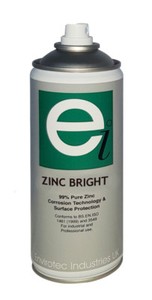 3 X Zinc Bright Cold Galvanising spray Galvafroid NOT Wurth Metatec ...