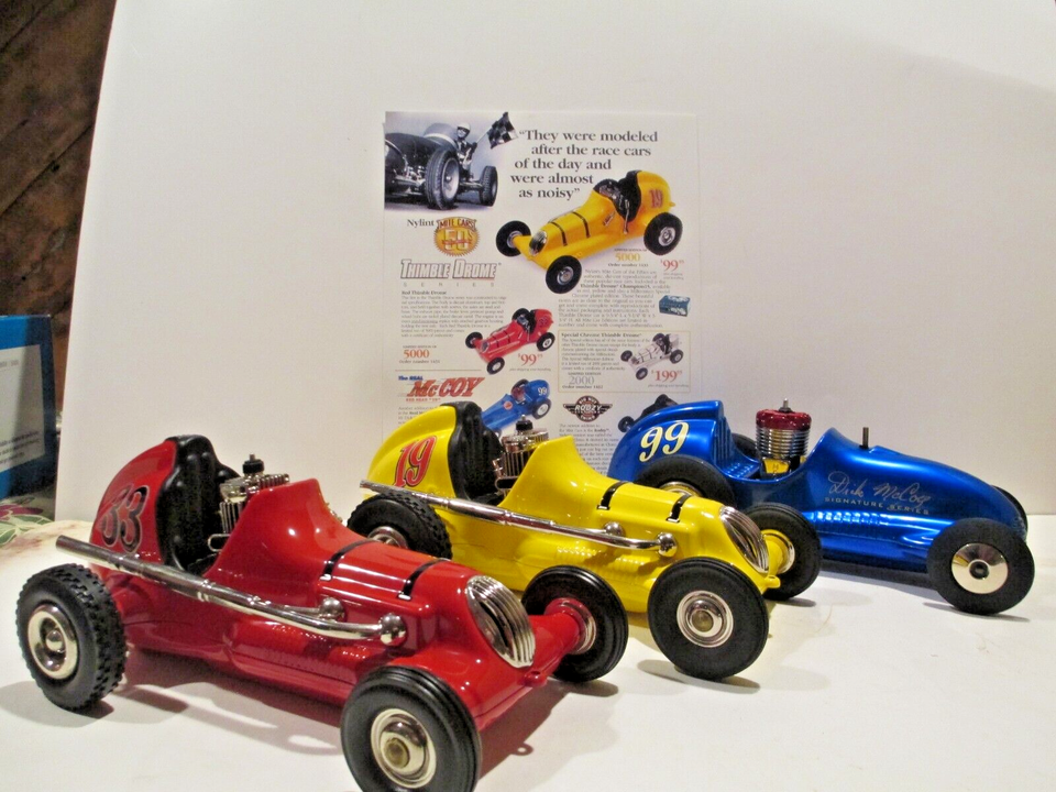 Three vintage Nylint Tether toy midget race car, line control, mint | eBay
