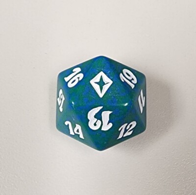 Magic The Gathering D20 Dice Spin Down Life Counter Green Worldwake | eBay