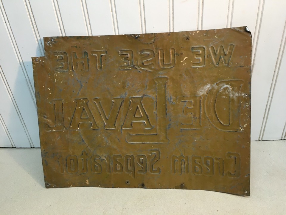 DeLaval Cream Separator Sign made of metal. Advertising sign 12in x ...