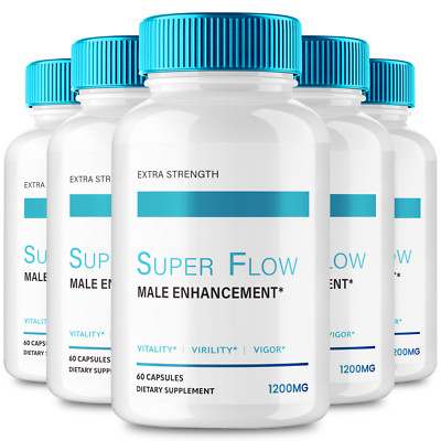 (5 Pack) Super Flow Pills, SuperFlow Men Dietary Supplement Pills (300 ...