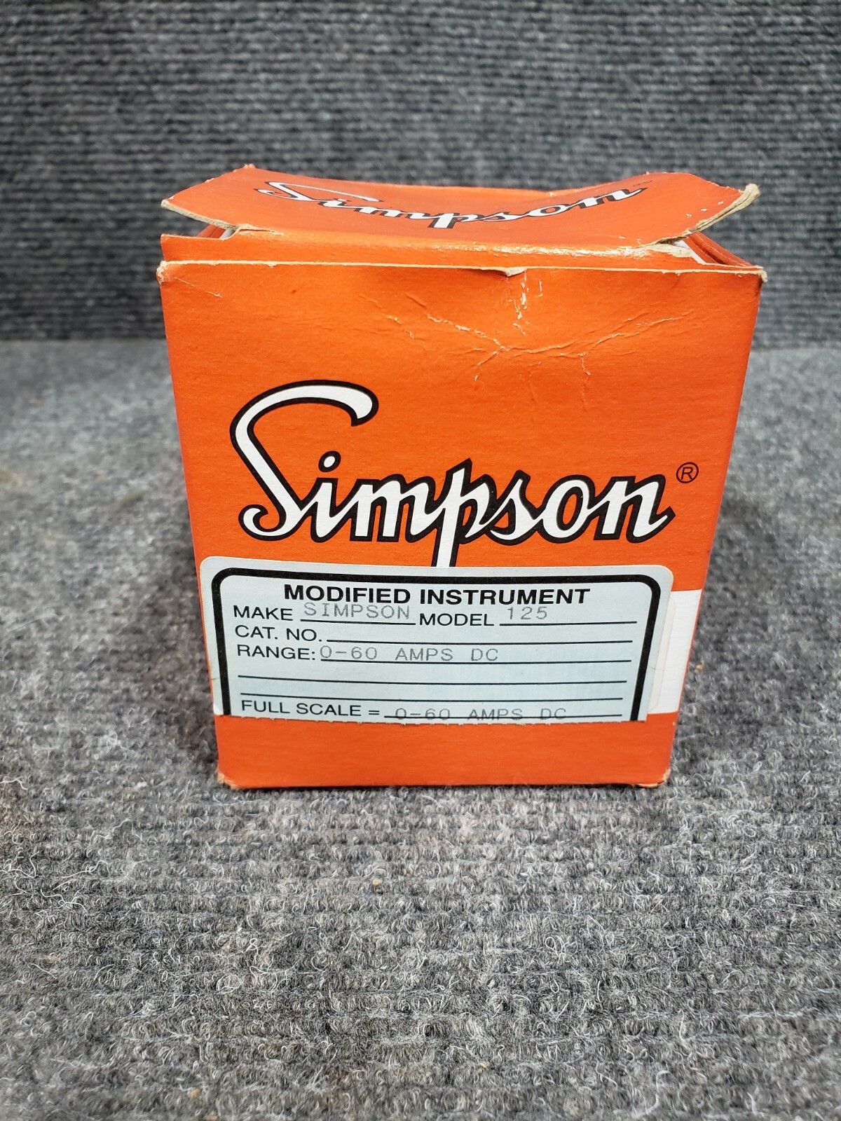 Simpson Model 125 AMPERES Meter 0-150 Direct Current USA Electric ...