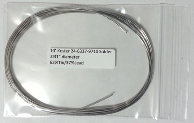 10' of Kester Solder .031" 63/37 66/285 Core Eutectic 24-6337-9710 ...