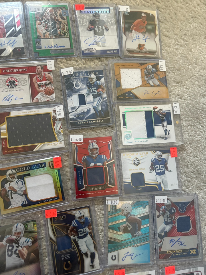 Huge Basketball and Football Jersey Patch Auto Lot | eBay