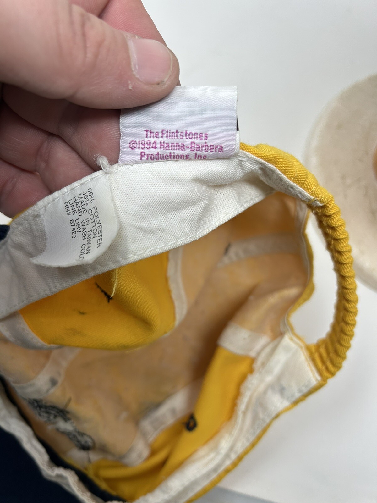 Vintage 1994 Fred Flintstone Hanna Barbera Baseball Cap/Hat The Yellow ...