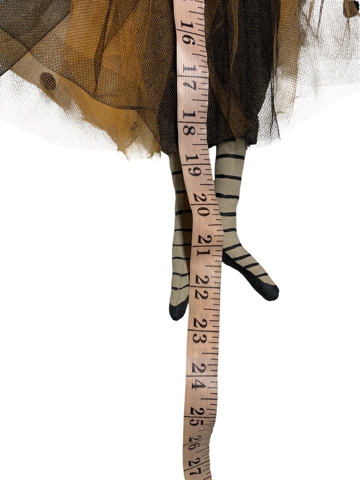 Sharon Andrews Primitive 22" Halloween Rare Green Face Arms Pumpkin ...