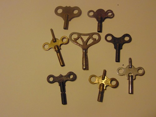 Lot of 8 Vintage Clock Keys | eBay