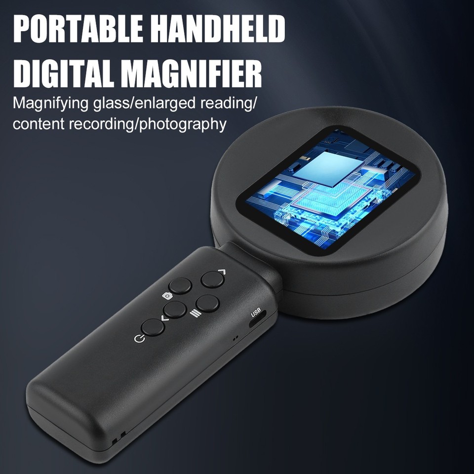 100X Digital Microscope 1080P 2.4inch Video Coin Microscop with ...