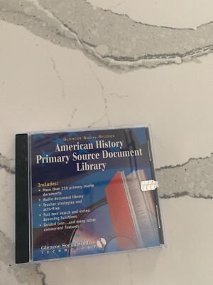 American History Primary Source Document Library CD-ROM Teacher ...