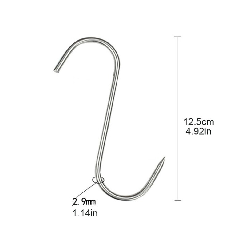 20 Pcs S Butcher s Hooks Food Grade Stainless Steel Kitchen | eBay
