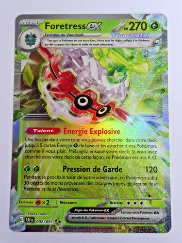 Carte POKEMON - Foretress ex PV270 002/091 - EV4.5 Destinées de Paldéa ...