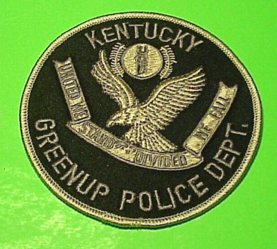 GREENUP KENTUCKY KY 4" ( SUBDUED BLACK/SILVER ) POLICE PATCH FREE ...