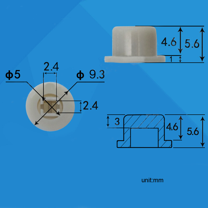 Button Cap for 6x6mm Tactile Switch Gray White Red Black 2.9x2.4mm ...