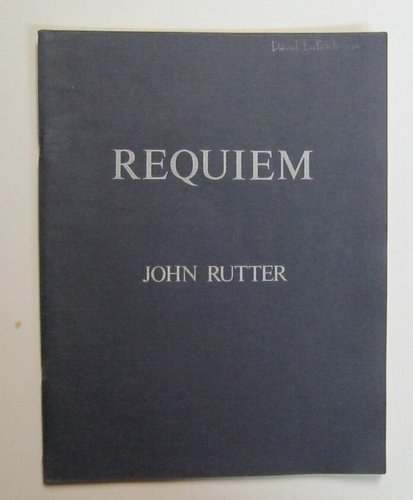 Requiem John Rutter Oxford University Press 1986 SATB | eBay