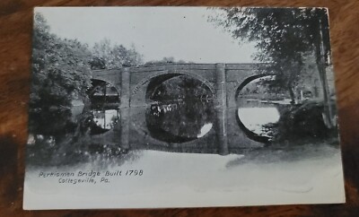Perkiomen Bridge Built 1798 Collegeville PA Postcard 1909 Undivided | eBay