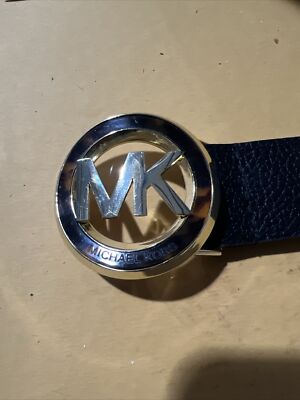 MICHAEL KORS Women's MK Logo Plaque Stretch Straw Luggage Belt X-LARGE ...