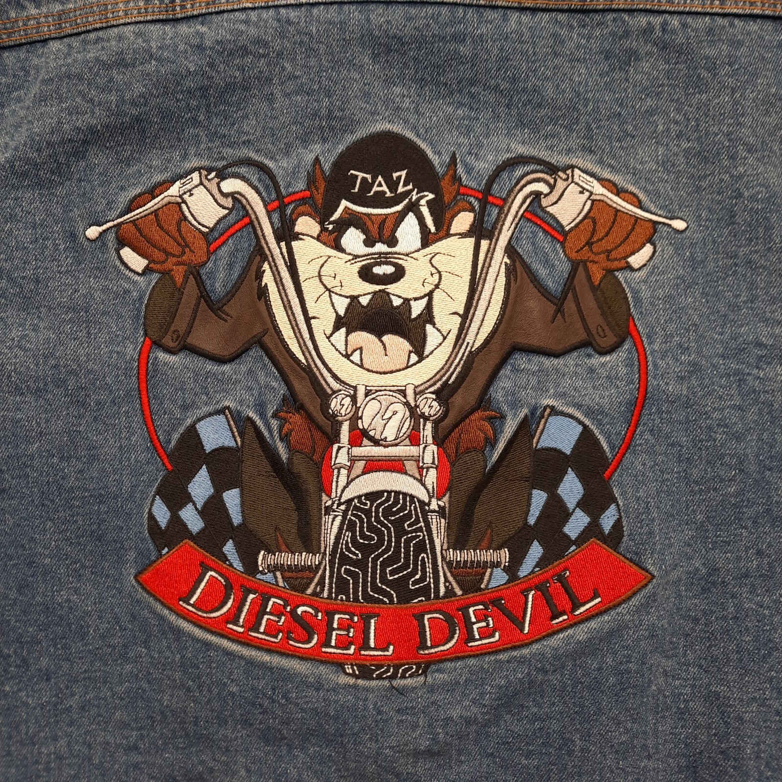 Warner Bros Studio Diesel Devil Taz Jacket Motorcycle… - Gem