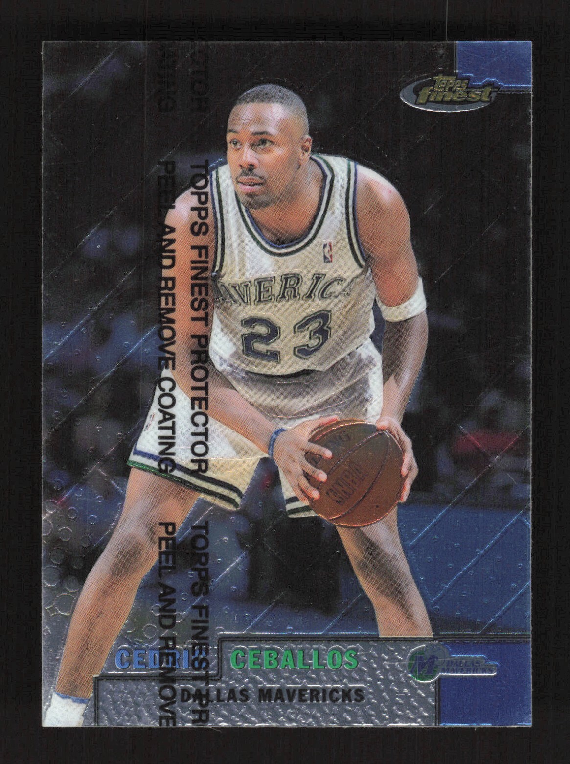 1999-00 Topps Finest with Peel Coating Cedric Ceballos #205 Dallas ...