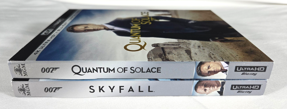 Skyfall 4K (New) & Quantum of Solace 4K (Like-New) 4K+Blu-ray+Slip ...