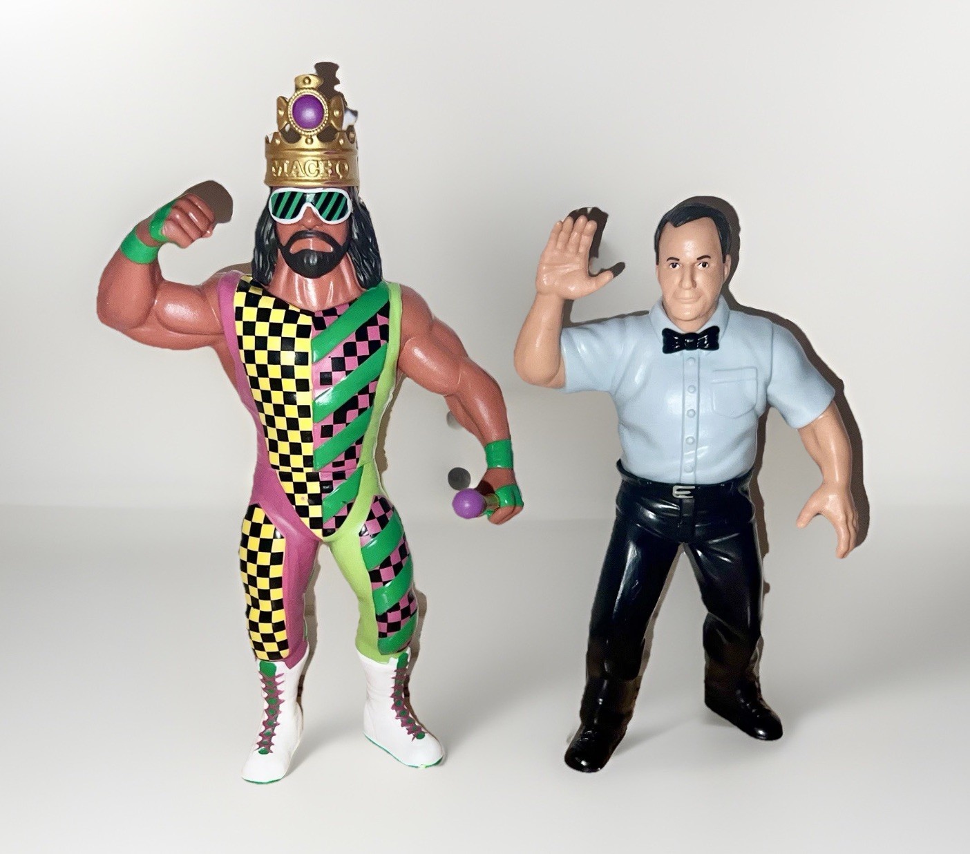 WWF WWE Big Rubber Guys Macho King Randy Savage Earl Hebner LJN Loose ...