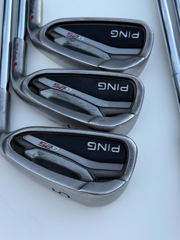 Ping G25 Iron Set 5-PW, UW Red Dot w/Ping CFS Regular Flex Steel Shafts ...